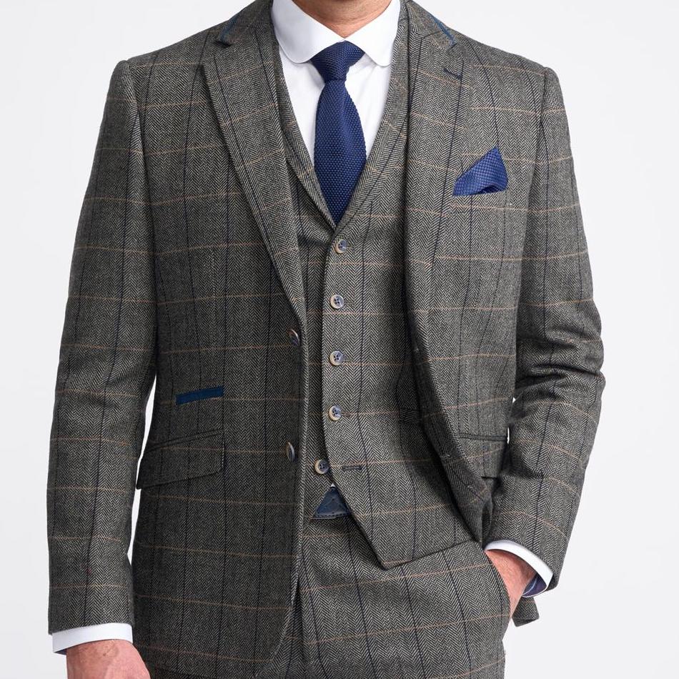 Albert Grey Tweed Check Jacket - Squires Gentlemens Outfitters